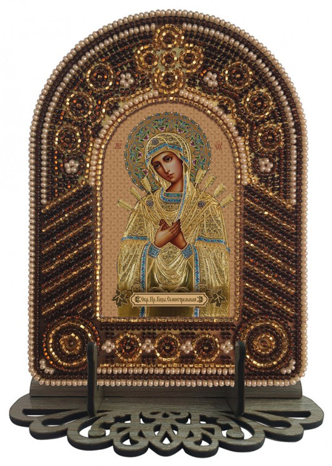 Bead Embroidery Kit Orthodox Icon Virgin Mary Mother of God DIY ...