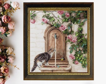 Two Cats Counted Cross Stitch Kit Cats Counted Cross Stitch - Etsy