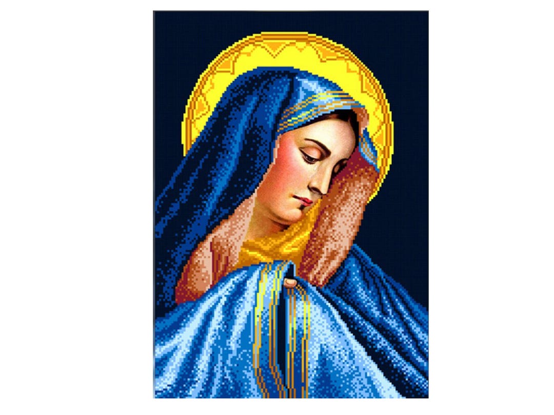 Bead Embroidery Kit Madonna DIY Beadwork Kit Beading Kit Hand ...