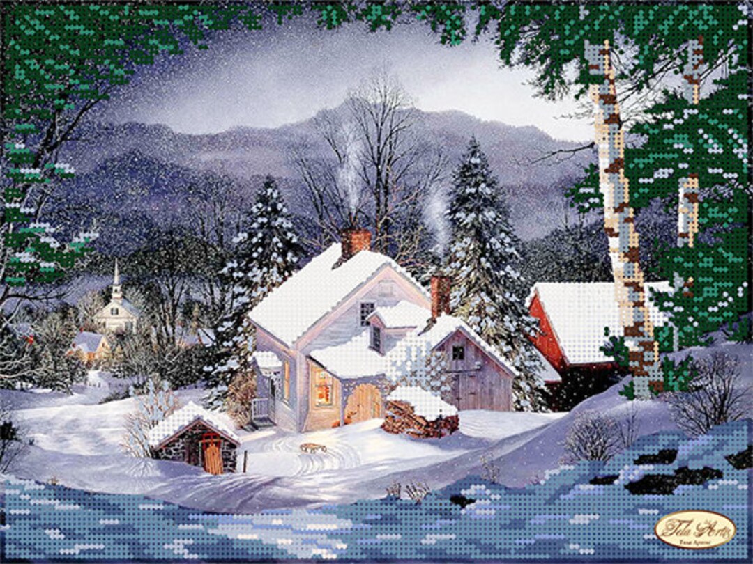 Bead Embroidery Kit Christmas DIY Beadwork Kit Beading Kit Hand ...