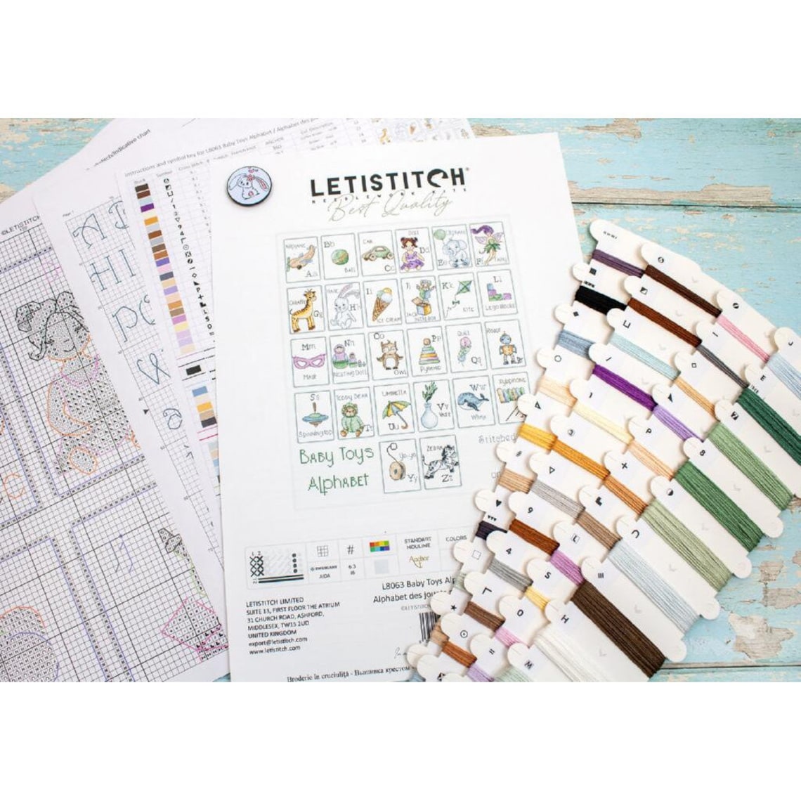 Counted Cross Stitch Kit Alphabet DIY Modern Cross Stitch Kit - Etsy