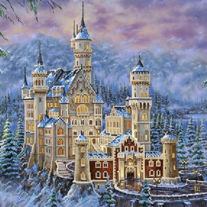 Bead Embroidery Kit Castle DIY Beadwork Kit Beading Kit Hand Embroidery ...