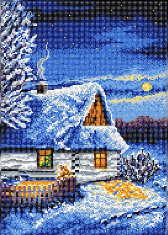 Full Bead Embroidery Kit Winter DIY Beadwork Kit Beading Kit - Etsy