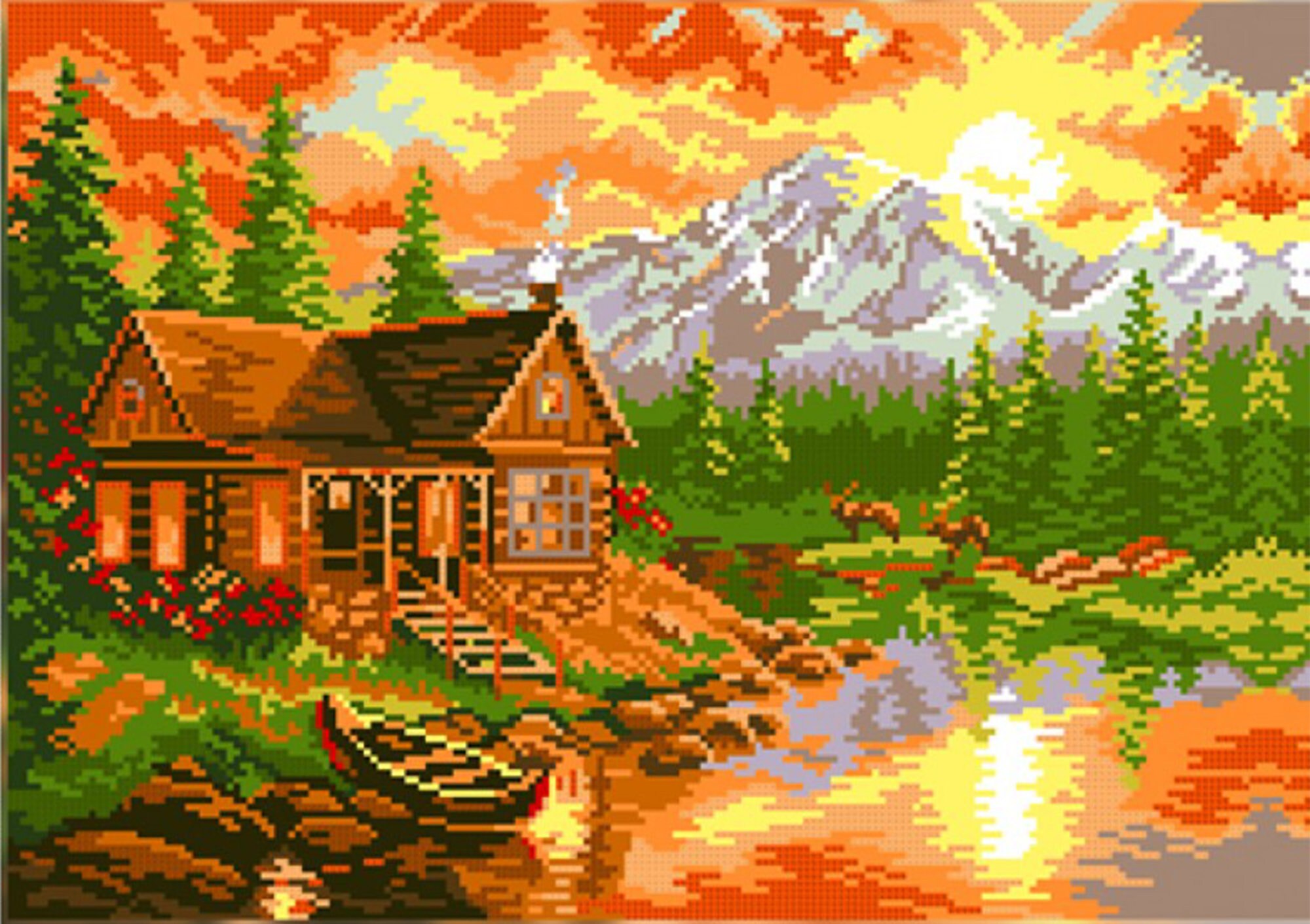 Full Bead Embroidery Kit Sunset DIY Beadwork Kit Beading Kit - Etsy