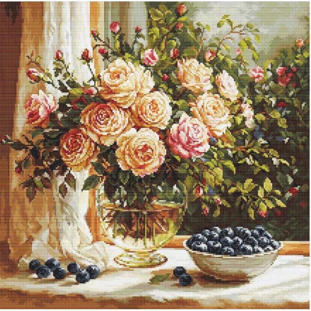 Gobelin Embroidery Kit Roses Flowers DIY Tapestry Needlepoint Kit ...