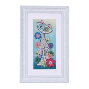Bead Embroidery Kit Cat DIY Beadwork Kit Beading Kit Hand Embroidery ...