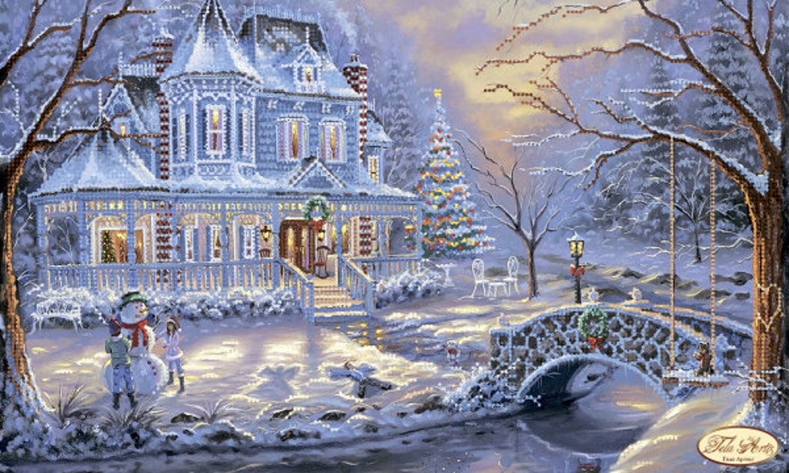 Bead Embroidery Kit Christmas DIY Beadwork Kit Beading Kit - Etsy