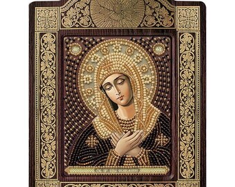 Bead Embroidery Kit Orthodox Icon Virgin Mary Mother of God DIY ...