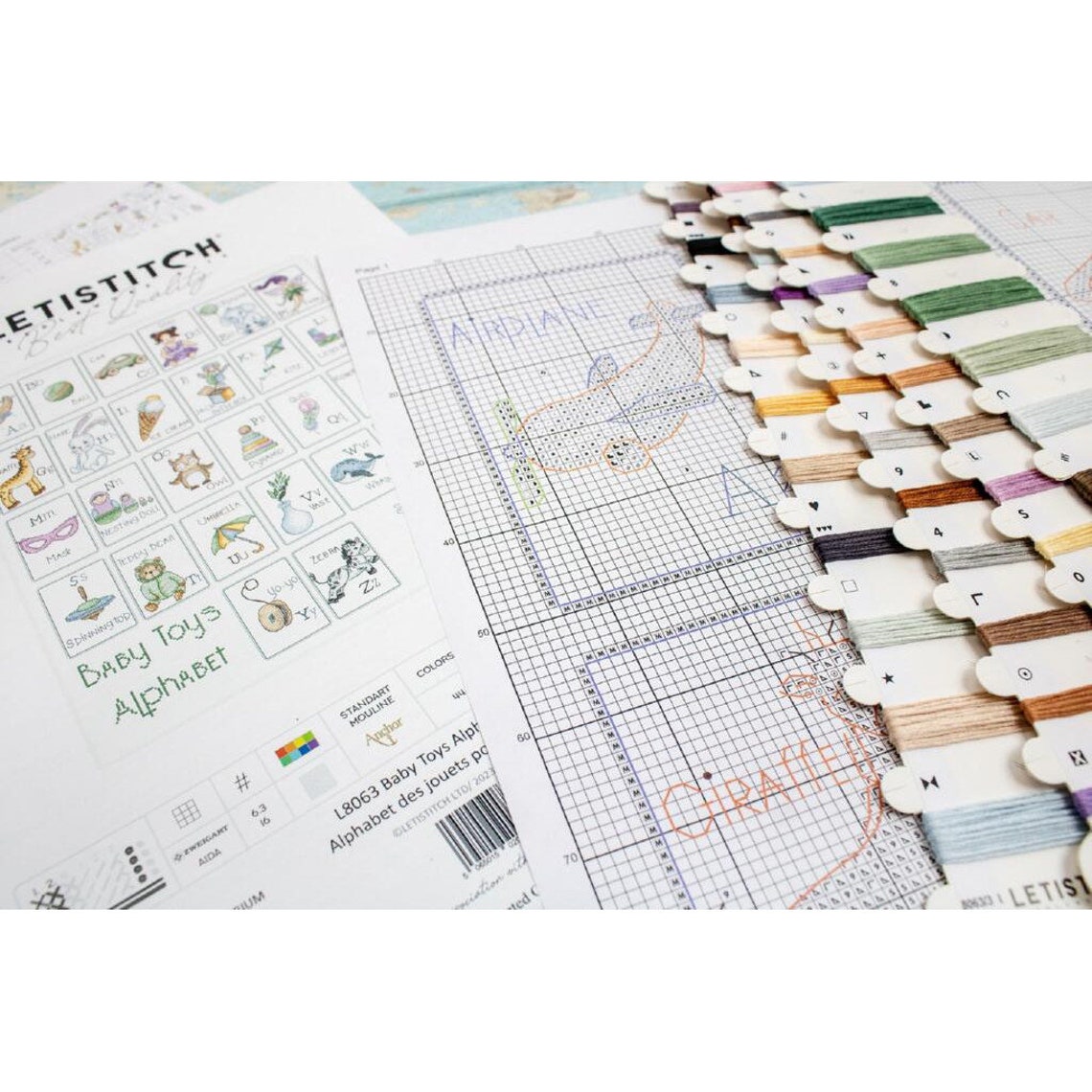 Counted Cross Stitch Kit Alphabet DIY Modern Cross Stitch Kit - Etsy