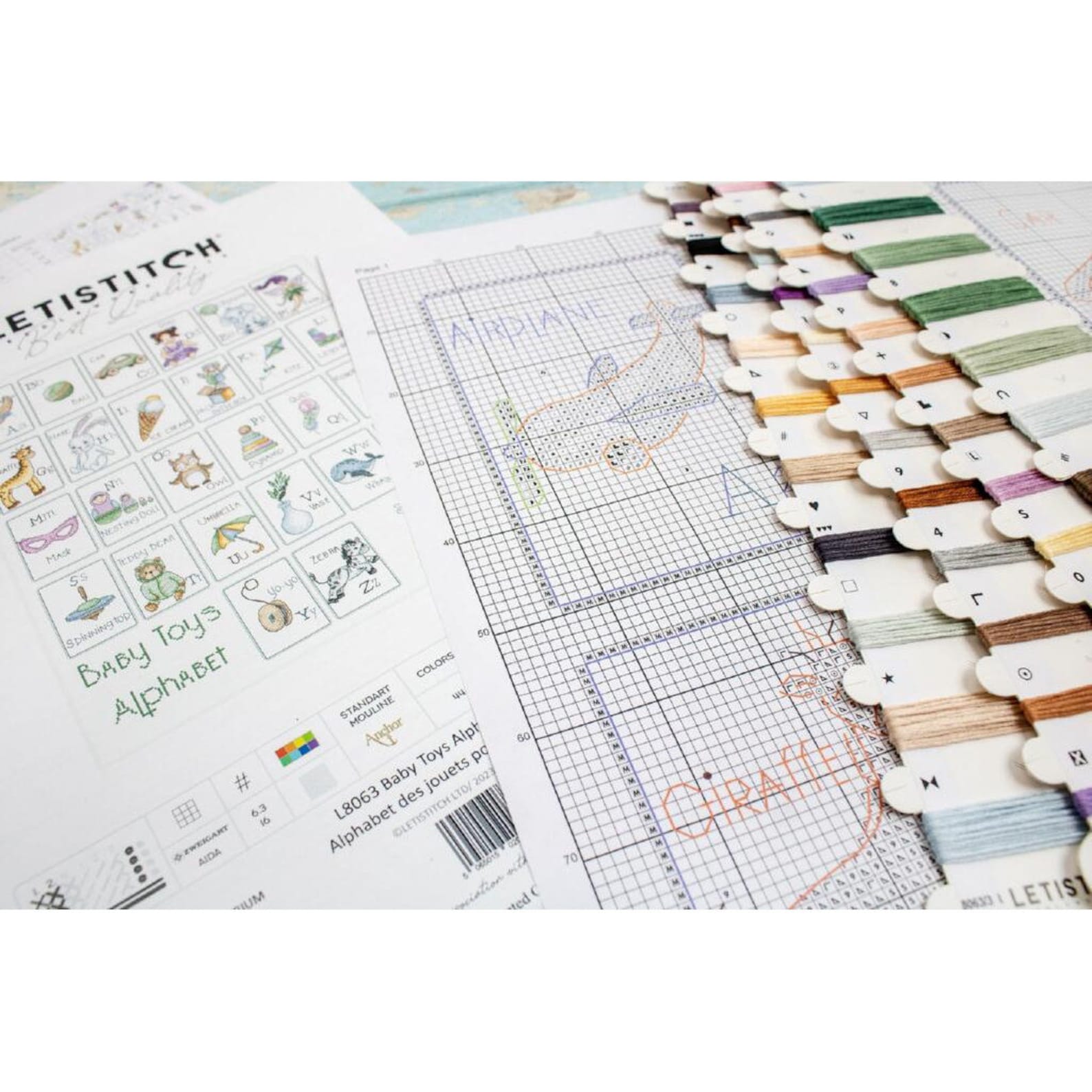 Counted Cross Stitch Kit Alphabet DIY Modern Cross Stitch Kit - Etsy