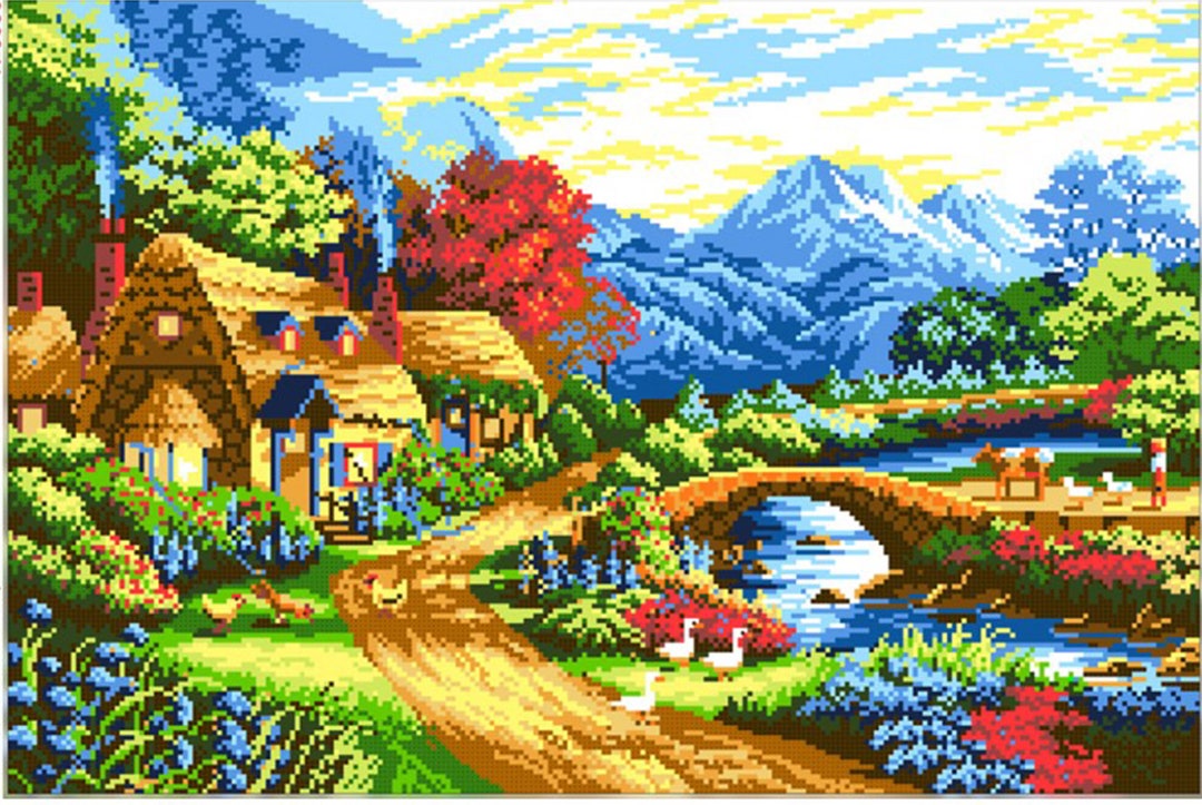 Big Full Bead Embroidery Kit Summer DIY Beadwork Kit Beading Kit Hand ...