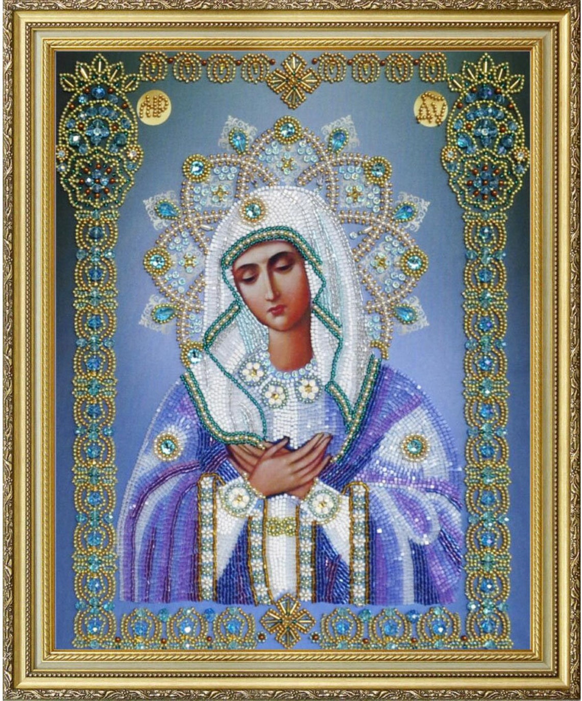 Bead Embroidery Kit Orthodox Icon Virgin Mary Mother of God - Etsy