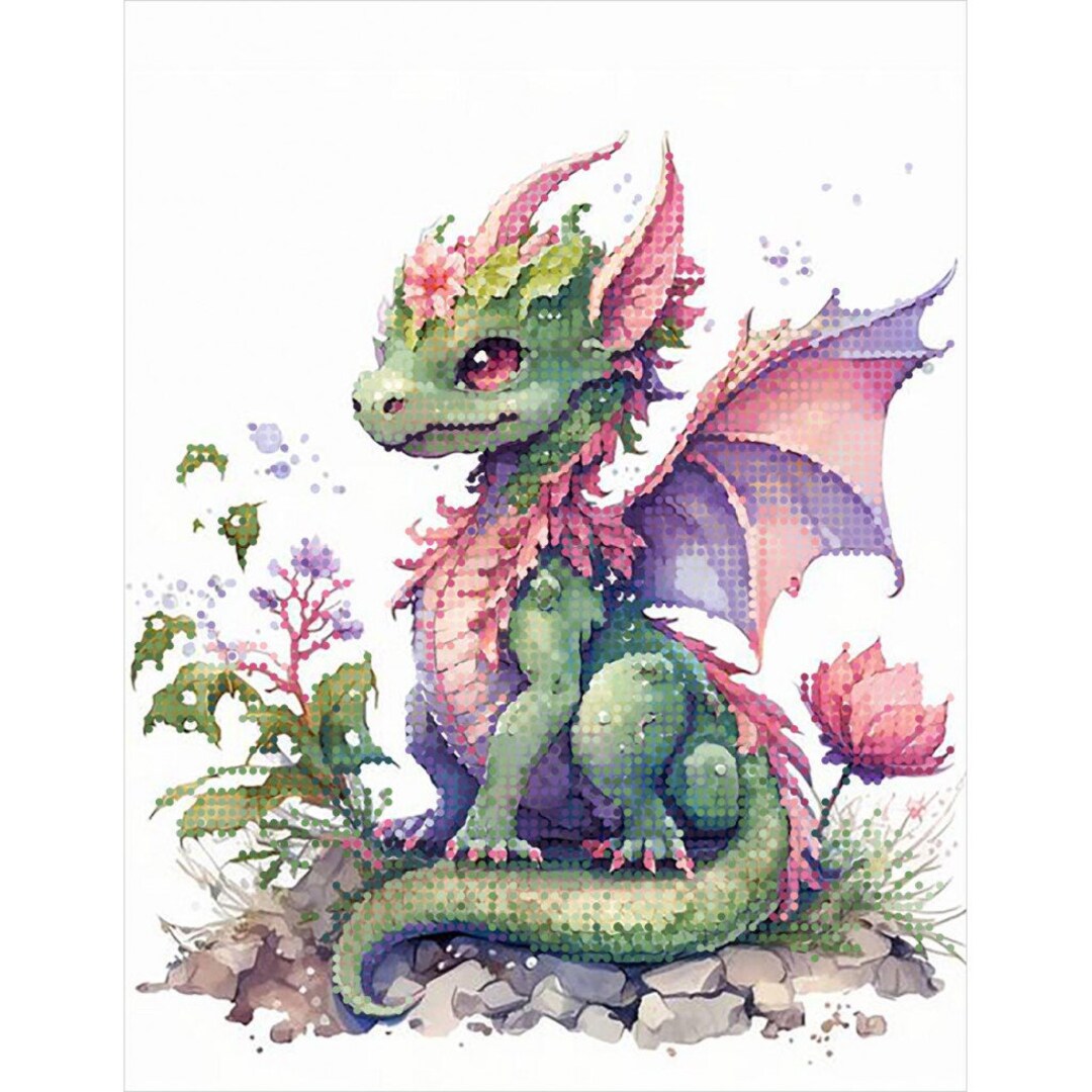 Bead Embroidery Kit Dragon DIY Beadwork Kit Beading Kit Hand Embroidery ...