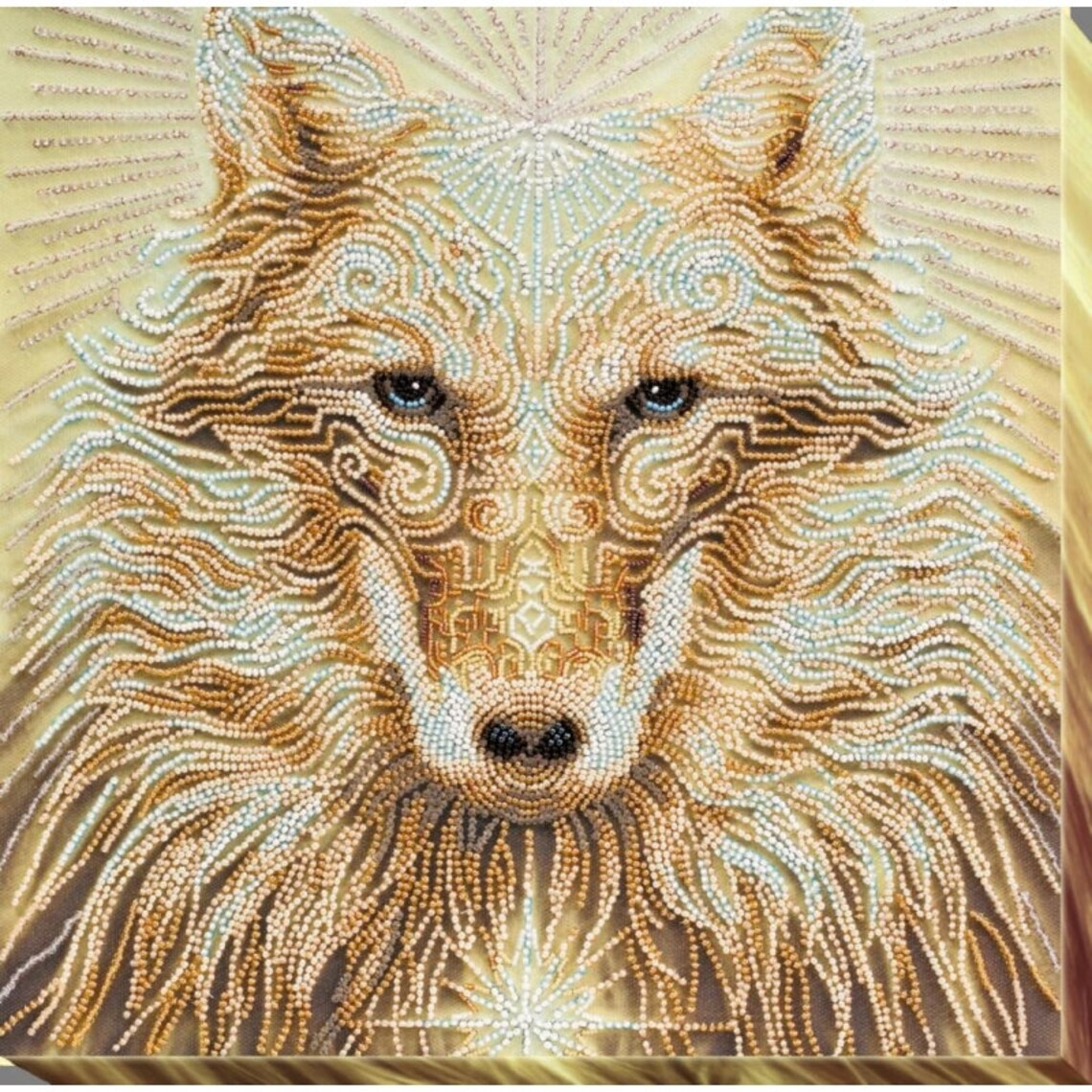 Bead Embroidery Kit Wolf DIY Beadwork Kit Beading Kit Hand | Etsy
