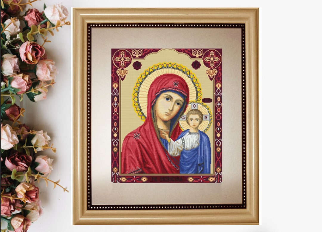 Counted Cross Stitch Kit Orthodox Icon Mother of God DIY Luca-s Kit ...