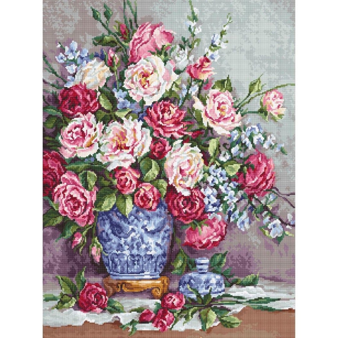 Gobelin Kit Roses Flowers Luca-s DIY Tapestry Kit Unprinted Canvas - Etsy