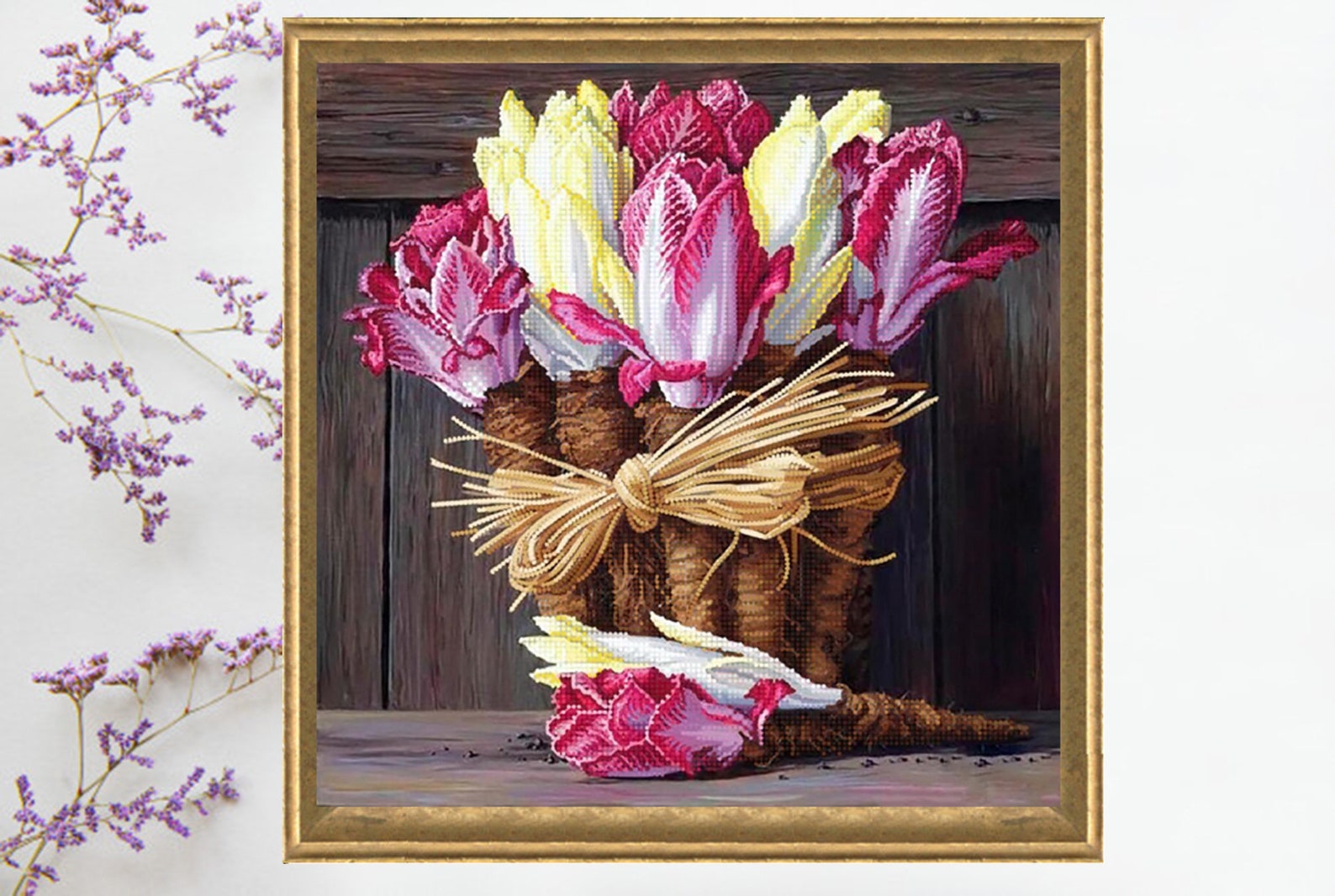 Bead Embroidery Kit Cabbage Bouquet DIY Beadwork Kit Beading - Etsy