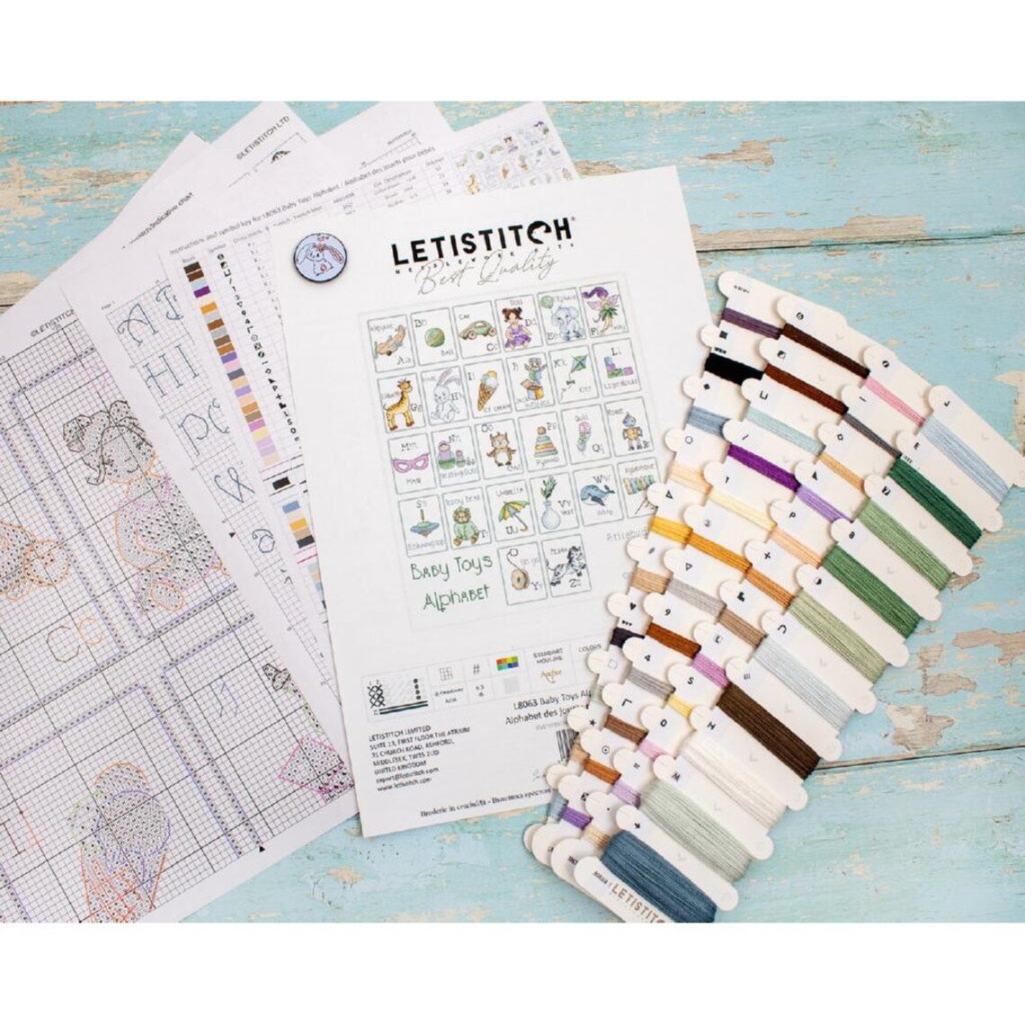 Counted Cross Stitch Kit Alphabet DIY Modern Cross Stitch Kit - Etsy