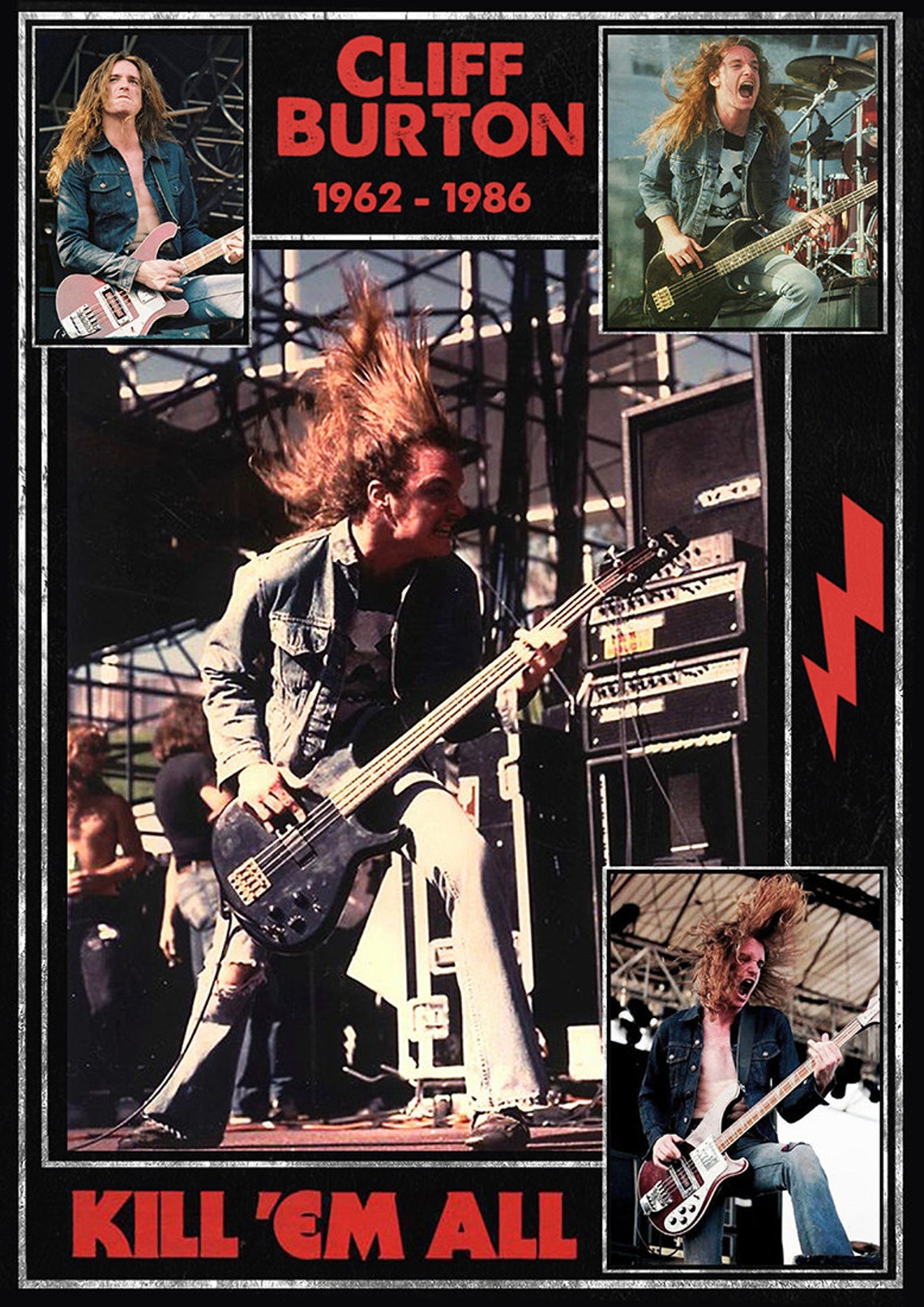 Cliff Burton Art Print Poster | Etsy