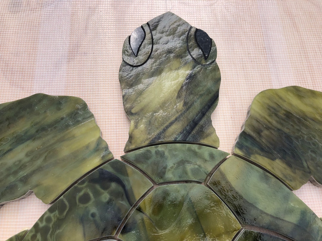 Glass Sea Turtle Mosaic for Pool or Home - Etsy