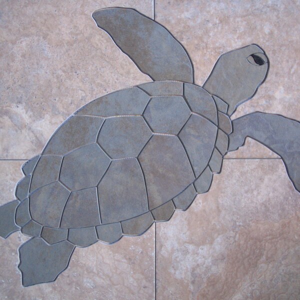 Turtle Mosaic Tile - Etsy