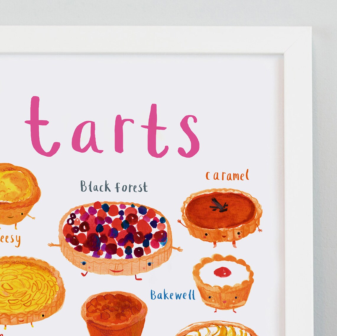 Tarts Art Print A4 | Etsy
