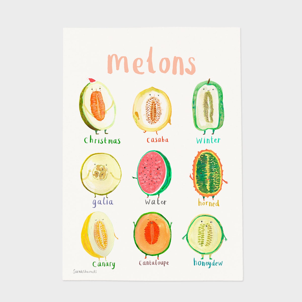Melons Art Print A4 - Etsy UK