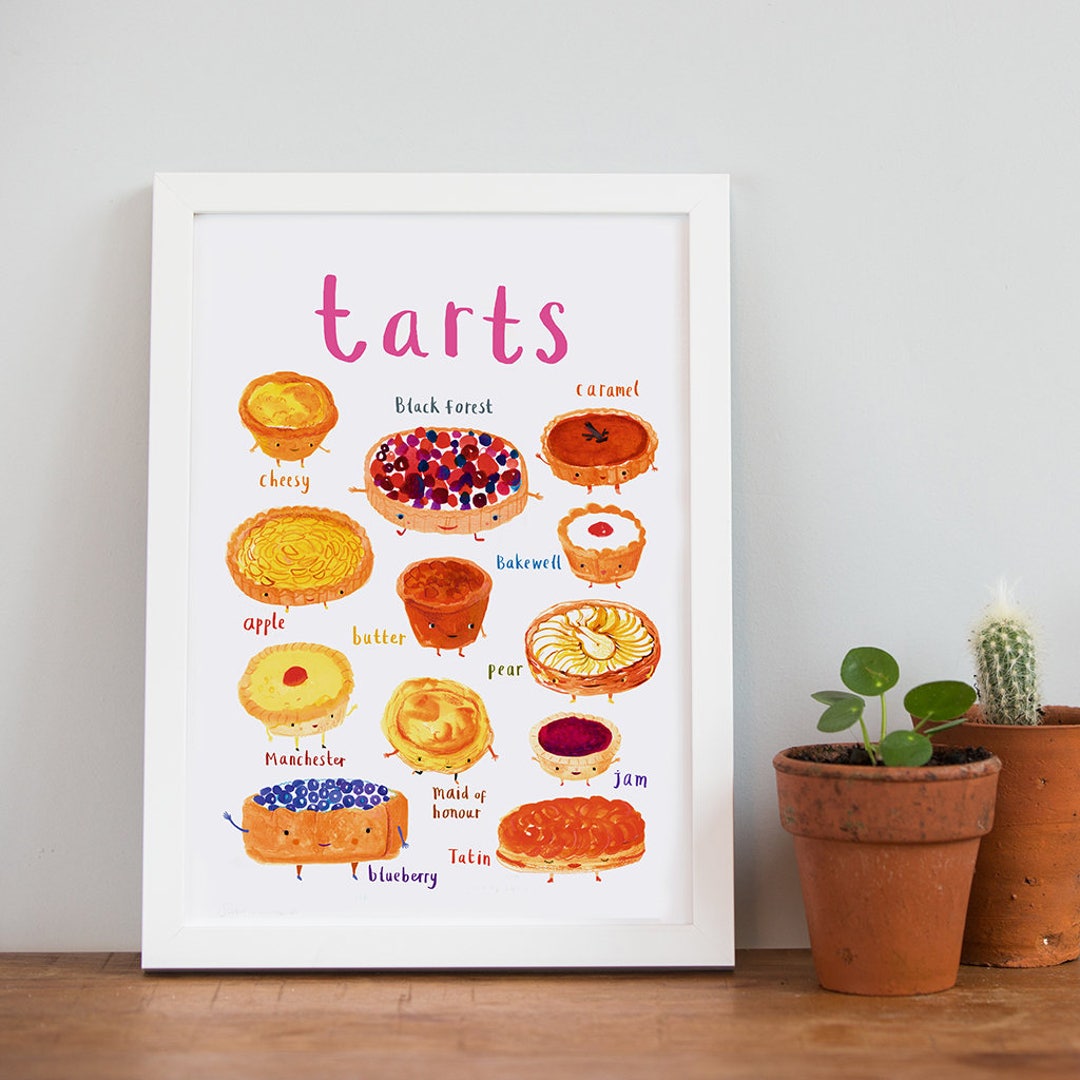 Tarts Art Print A4 - Etsy
