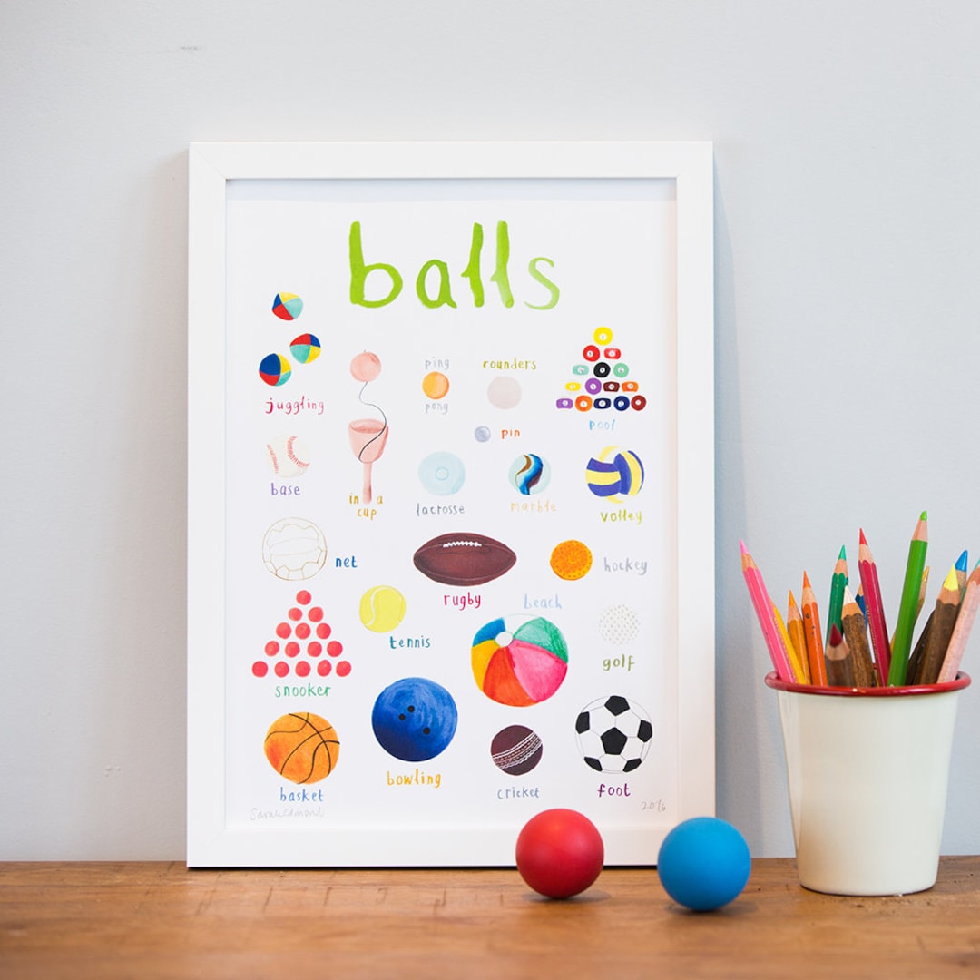 Balls Art Print A4 - Etsy