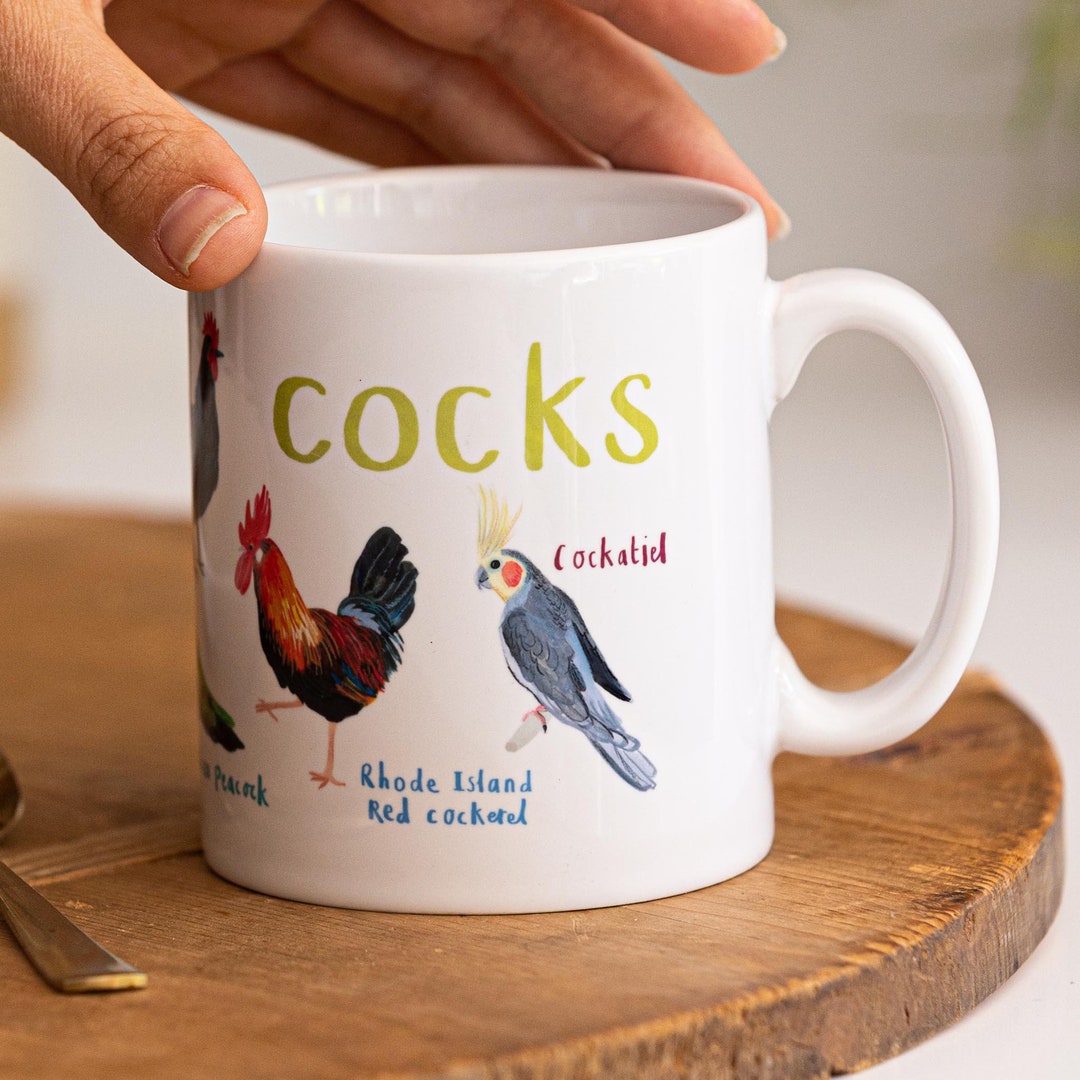Cocks Ceramic Bird Mug - Etsy