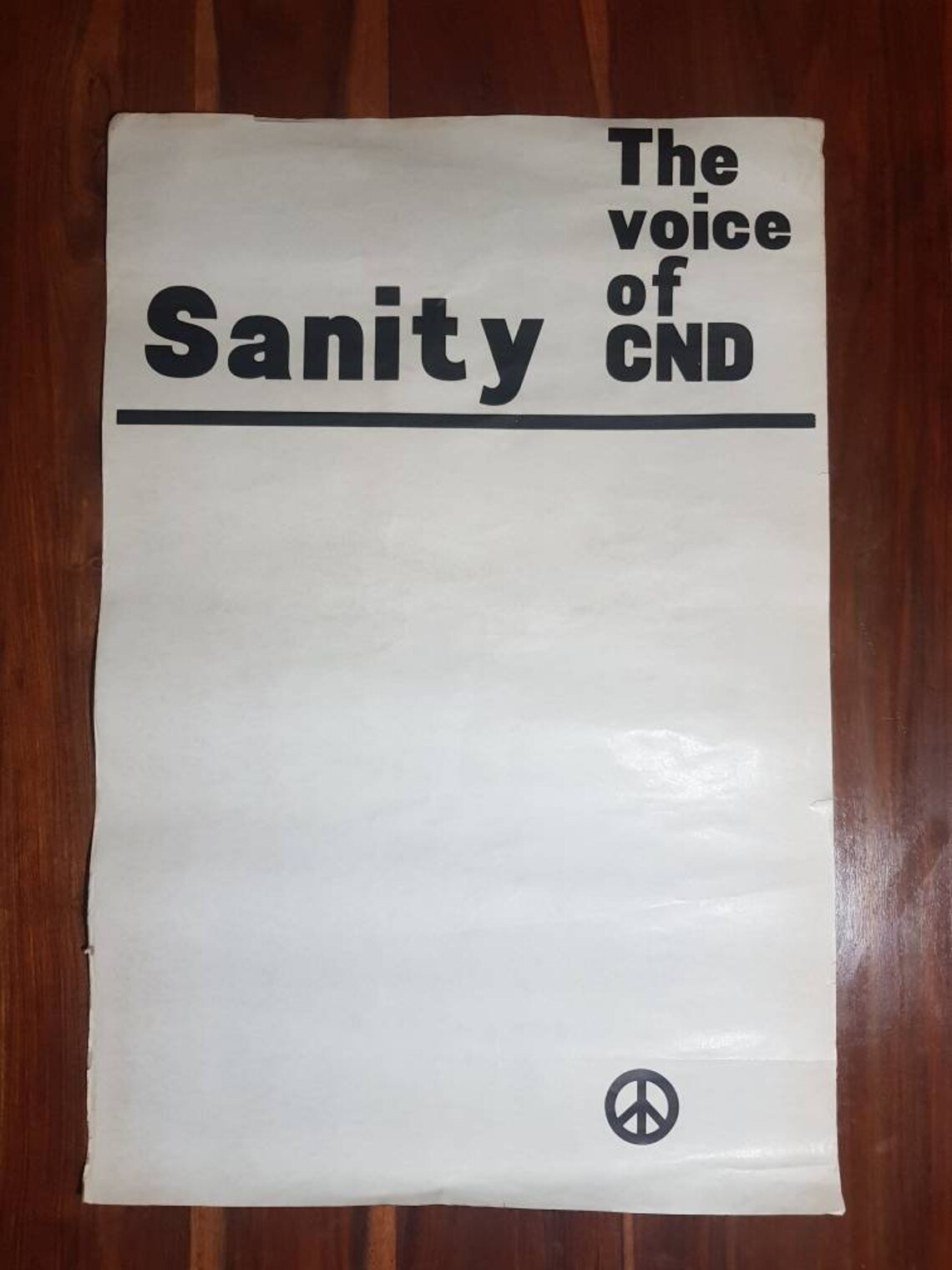 Original CND Sanity the Voice of CND Poster 1950s / - Etsy