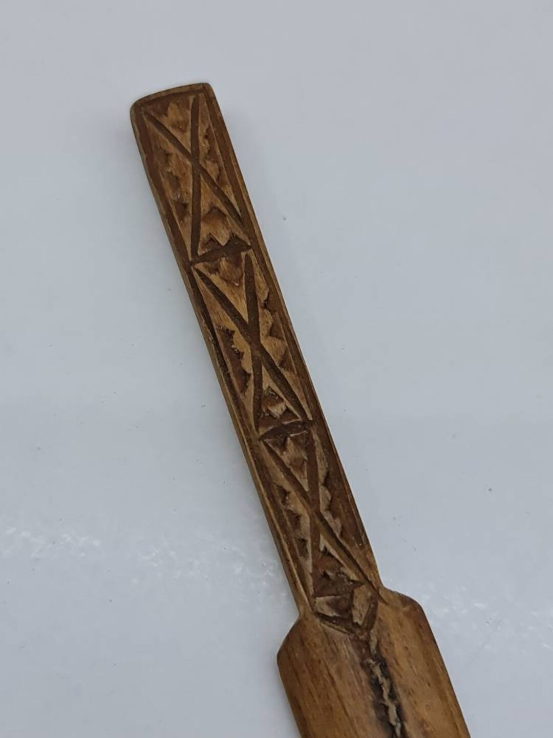 Vintage Letter Opener in Wood - Ornate Carving- Panga - Etsy