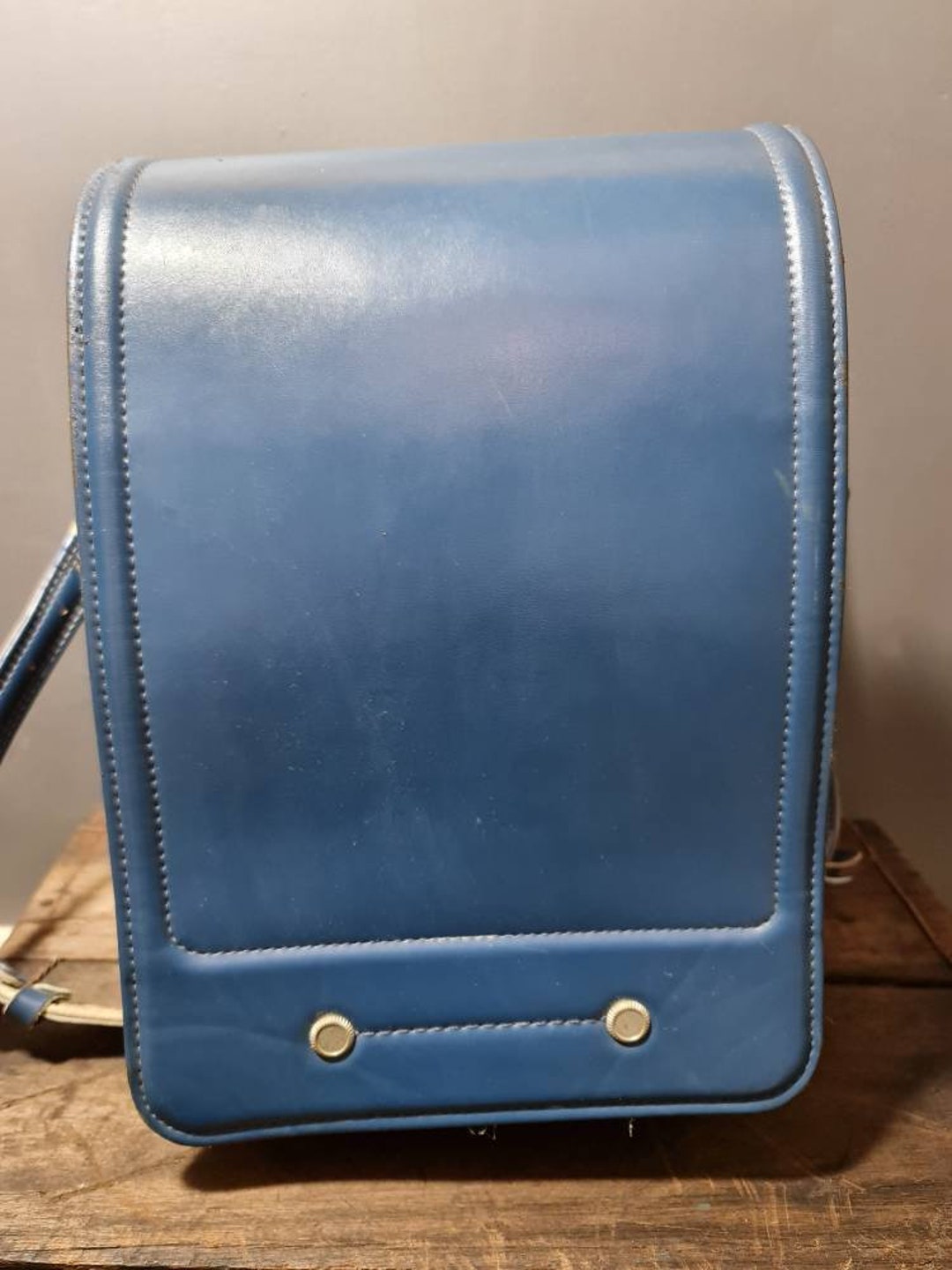 Vintage Japanese Blue Randoseru - Traditional School Backpack / Bag ...