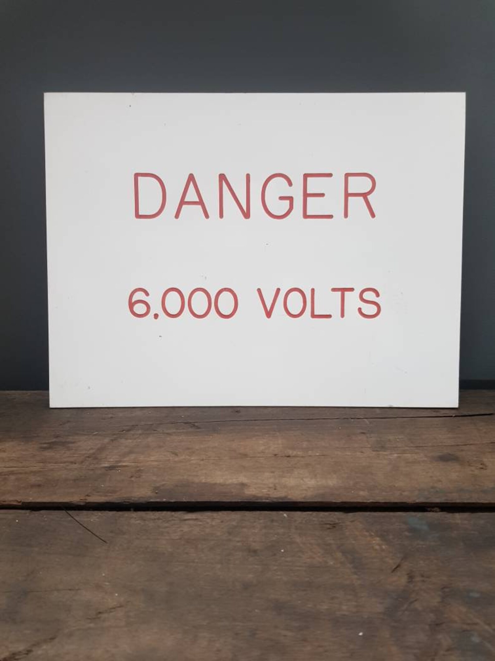 Danger 6000 Volts Vintage Multi Layered Plastic Sign | Etsy
