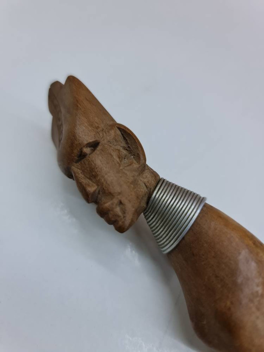 Vintage Large Letter Opener in a Light Wood African Woman With Metal ...