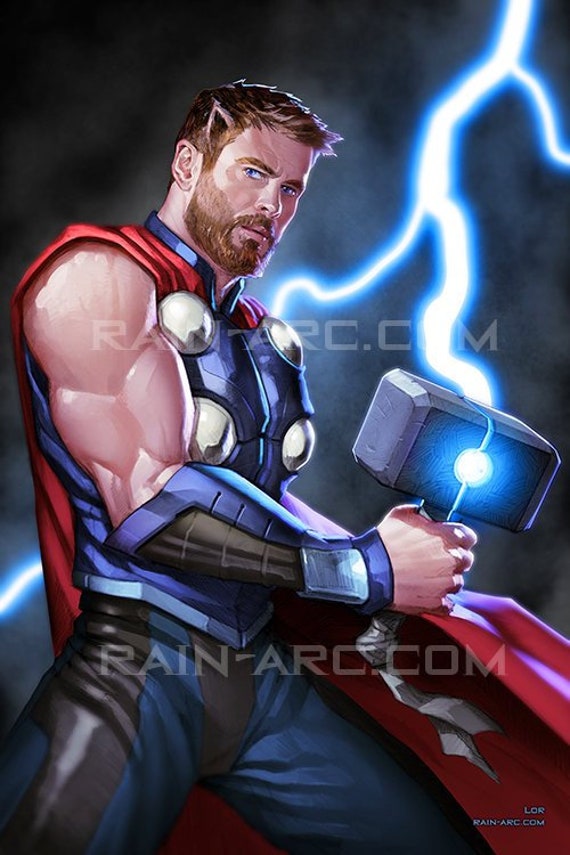 Thor From Avengers Art Print | Etsy