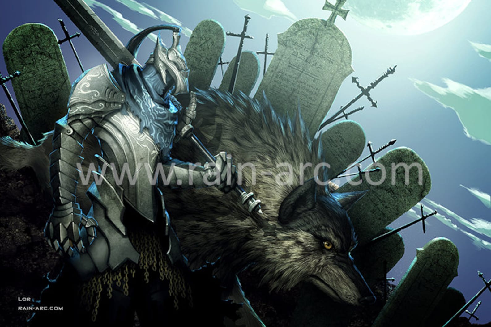 Dark Souls Artorias and Sif Art Print - Etsy