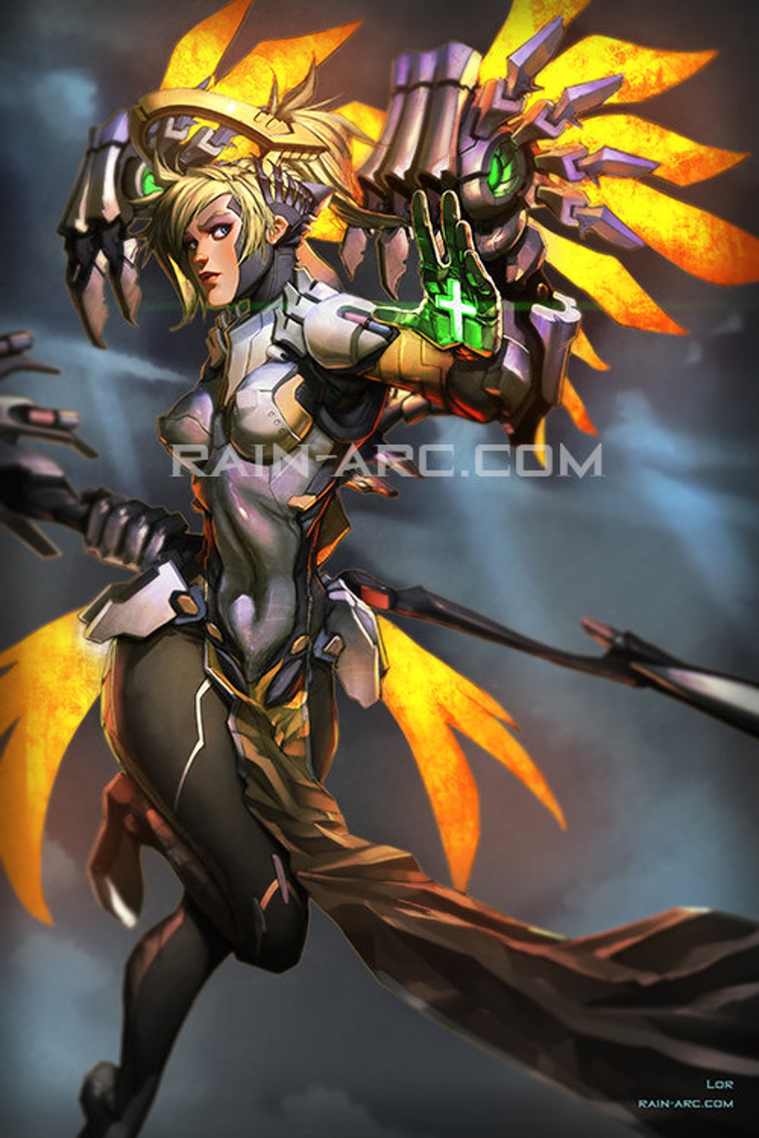 Mercy From Overwatch Art Print - Etsy