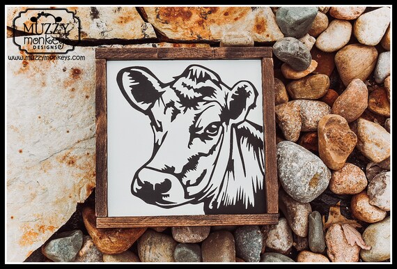 Cow Head Sign | Etsy