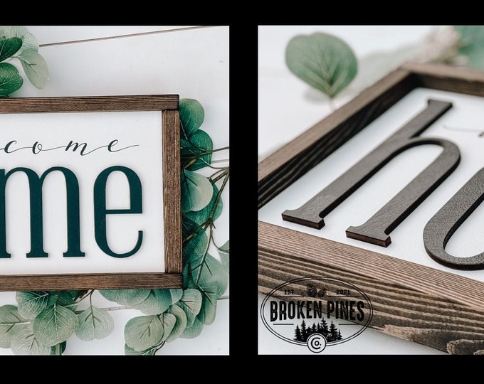 Welcome Home 3D Sign - Etsy