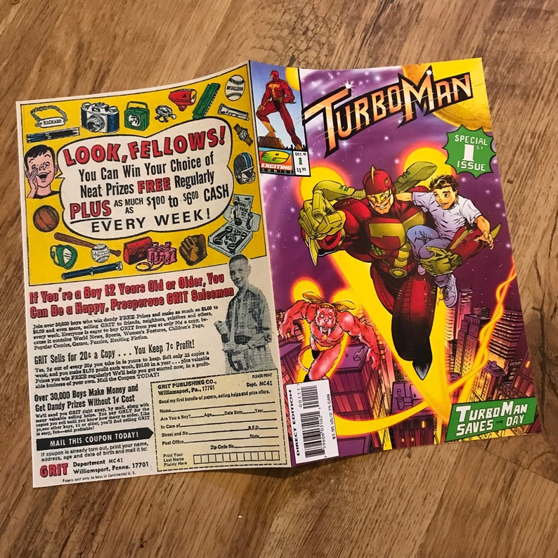 Turboman Comic Book Replica Prop Jingle All The Way - Etsy México