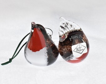 Personalised Art Glass Robin | Etsy UK