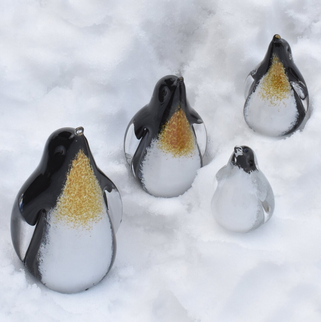 Art Glass Penguins - Etsy UK