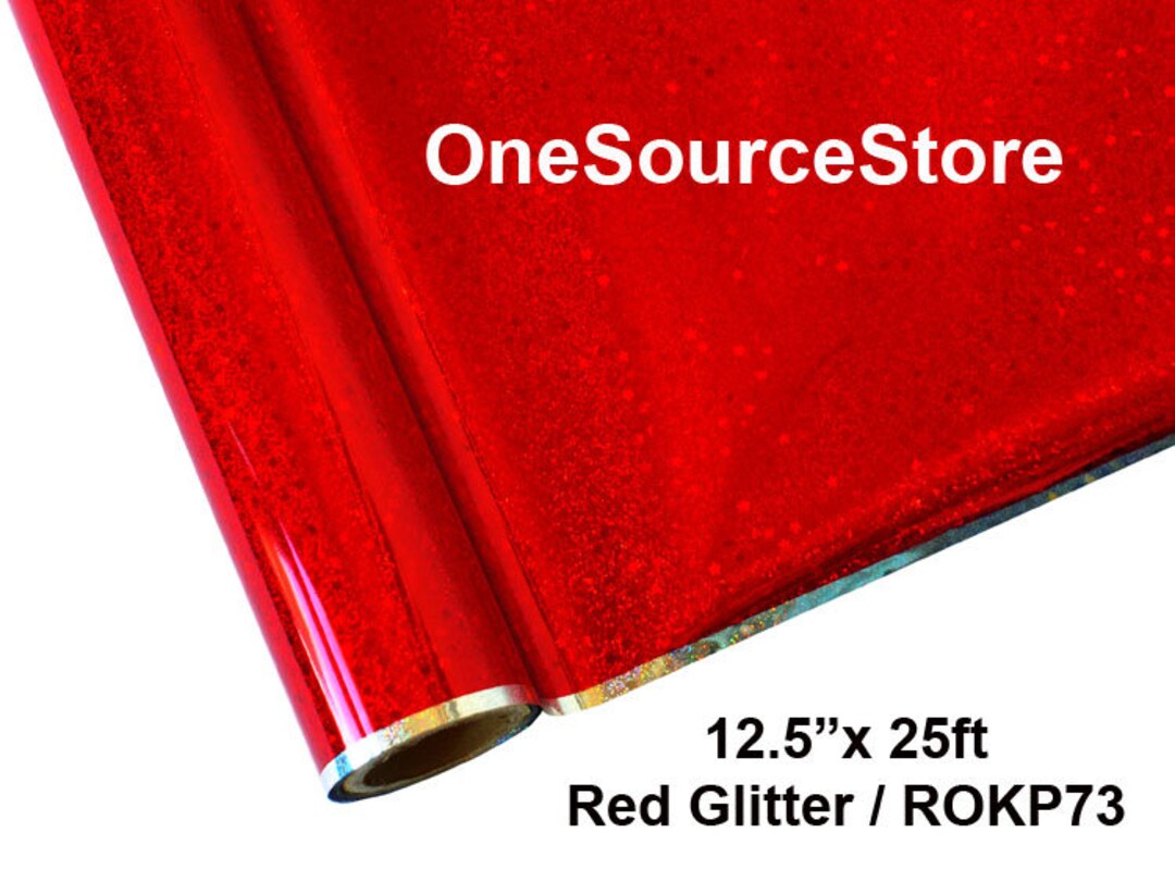 HTV Textile Foil* / 12.5 "x 25 Ft / Red Glitter / ROKP73 - Different ...