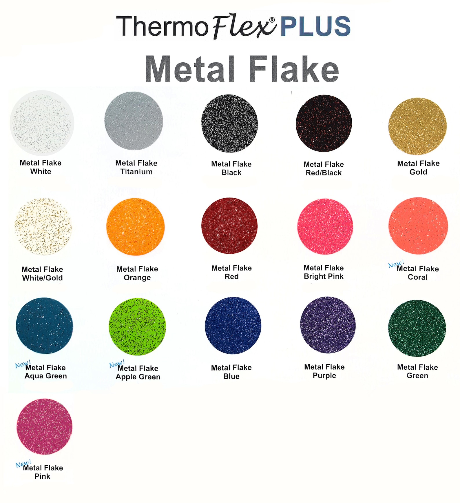 12"x 15" / 1-sheet / Thermoflex Plus Metal Flake - Heat Transfer Vinyl ...
