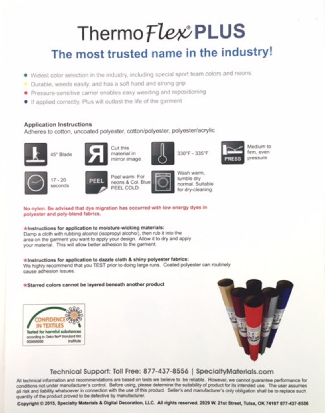 COLOR CHART / Thermoflex Plus HTV - Etsy