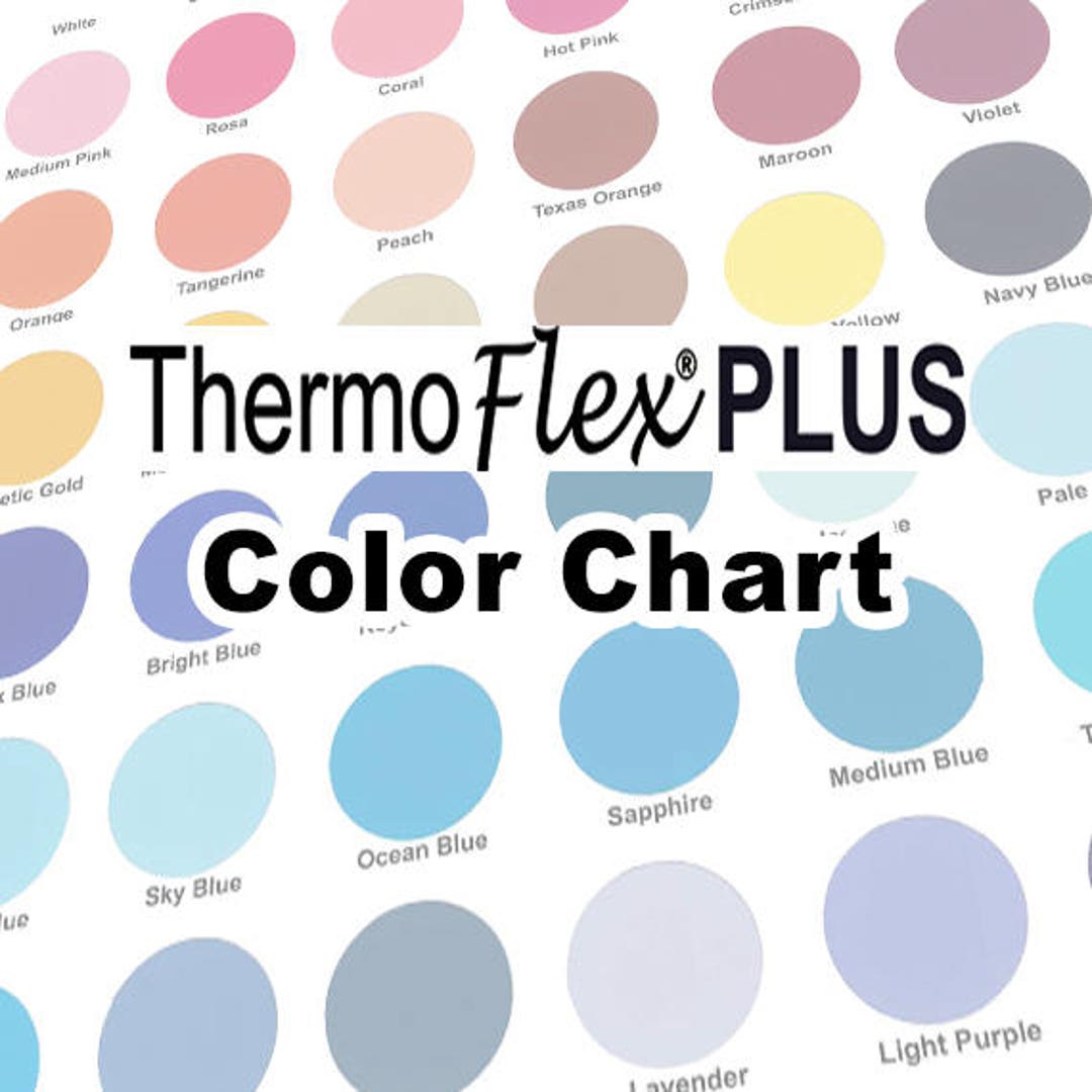 COLOR CHART / Thermoflex Plus HTV - Etsy