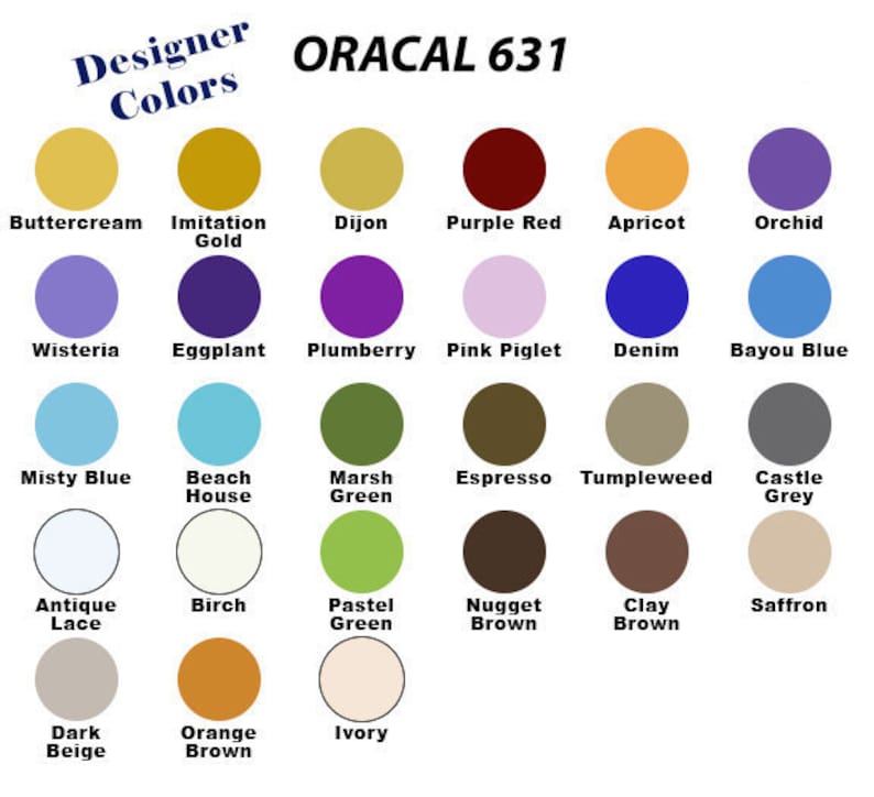 12"x 24" / 1-sheet / Oracal 631 Matte Finish Wall Vinyl - Designer ...