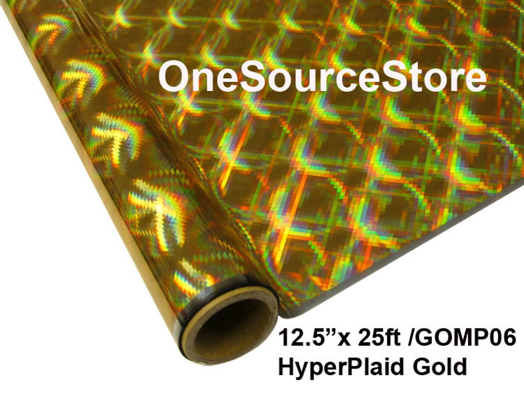 HTV Textile Foil* / 12.5 "x 25 Ft / Hyperplaid Gold / GOMP06 ...