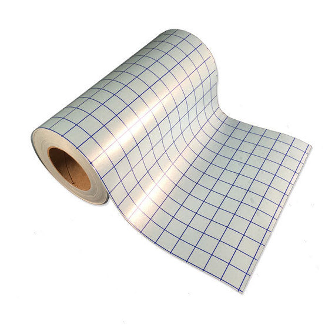 12"x 50yd Transfer Tape / Medium Tack Clear / Blue Grid - Etsy